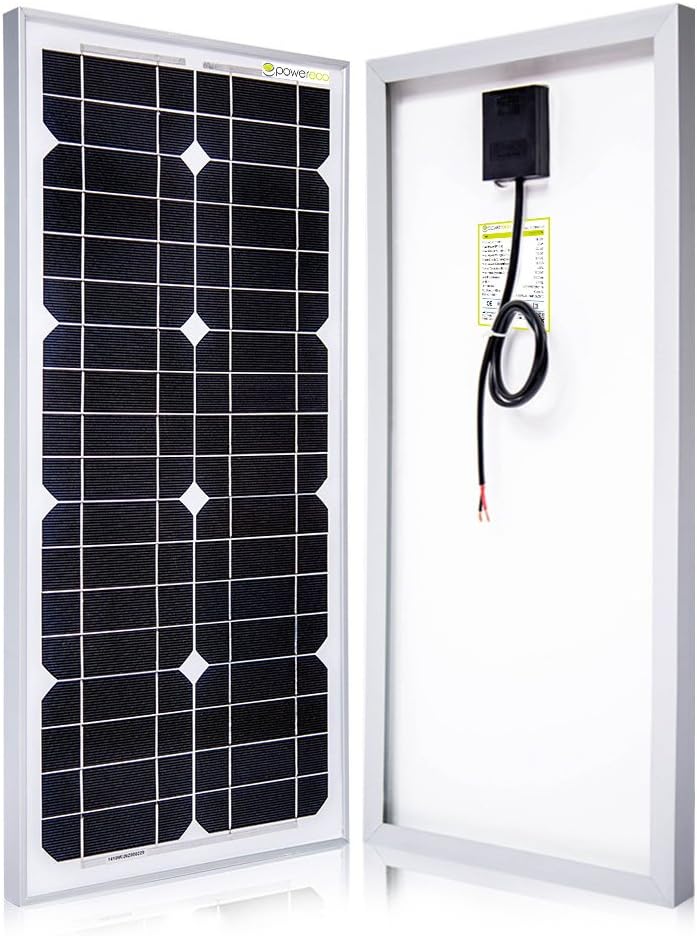 Amazon.com : Powereco 25 Watt 25W Mono Solar Panel for 12 Volt Battery ...