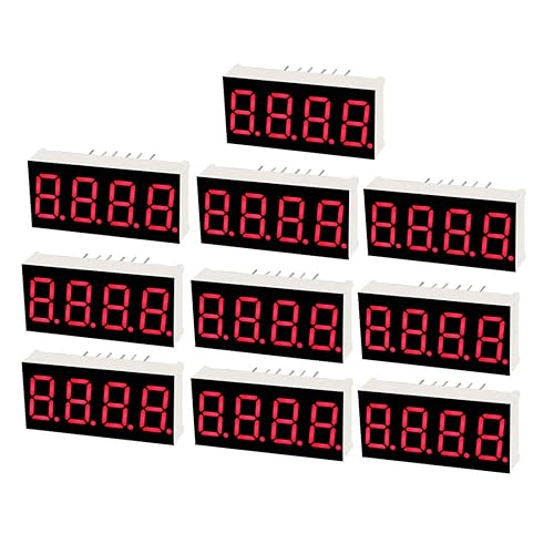 uxcell Common Anode 12 Pin 4 Bit 7 Segment Display 1.18 x 0.55 x 0.28 ...