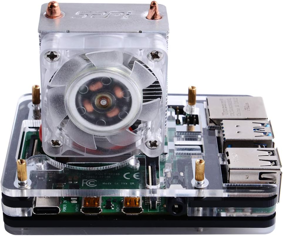 GeeekPi Raspberry Pi 4 Case with ICE Tower Cooler CPU Cooling Fan ...