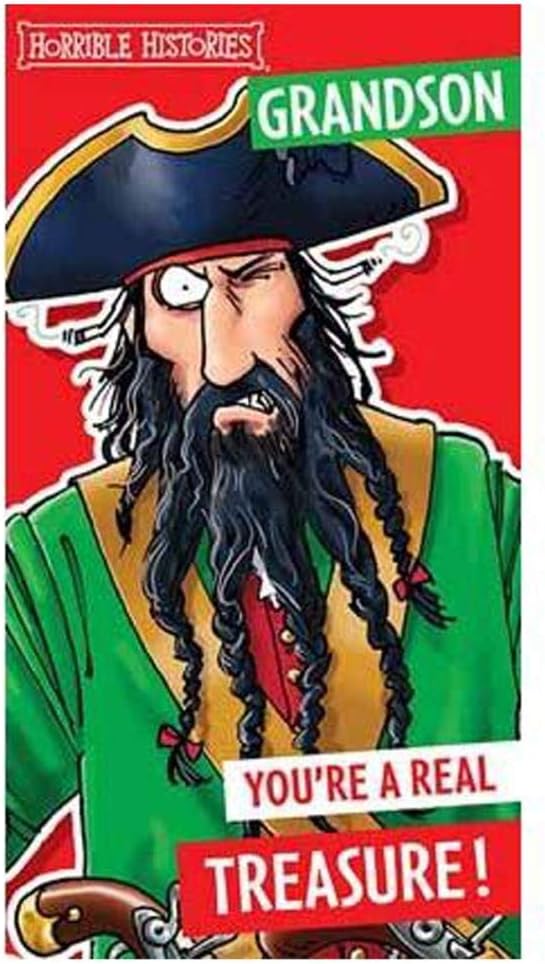 Horrible Histories Pirate Blackbeard Grandson Birthday Card – BigaMart
