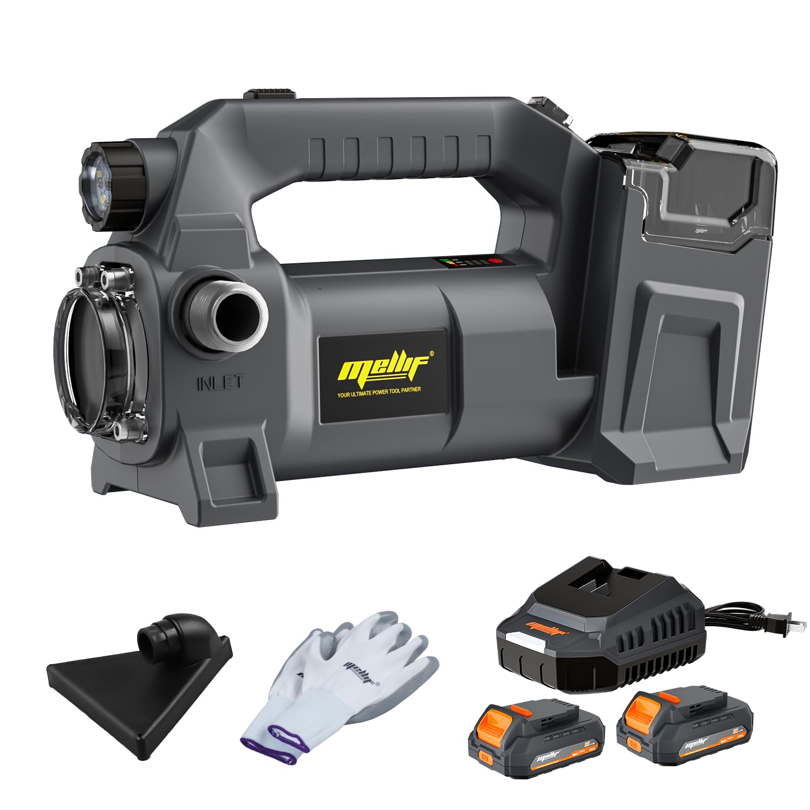 Mellif Brushless Water Transfer Pump with 20V 2.0Ah Battery (2 Pack ...