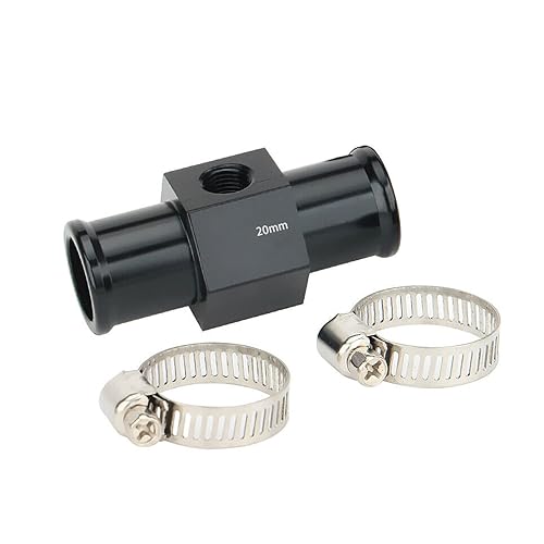 BAGARAATAN Black Aluminum Water Temp Meter Temperature Gauge Joint Pipe ...