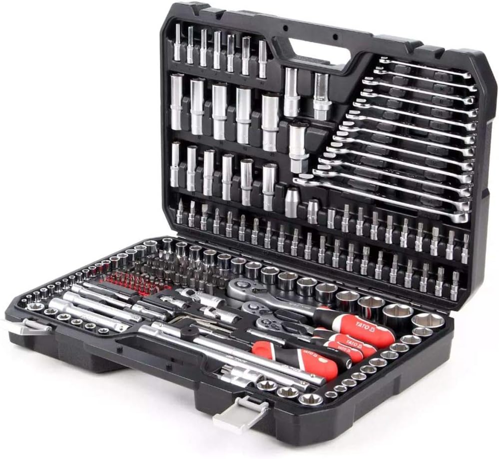 Yato YT-38841 216-Piece Socket Spanner Set – 1/4 Inch, 3/8 Inch and 1/2 ...