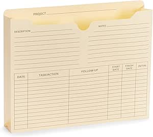 Amazon.com : Blue Summit Supplies 50 Project File Folders, Reinforced ...