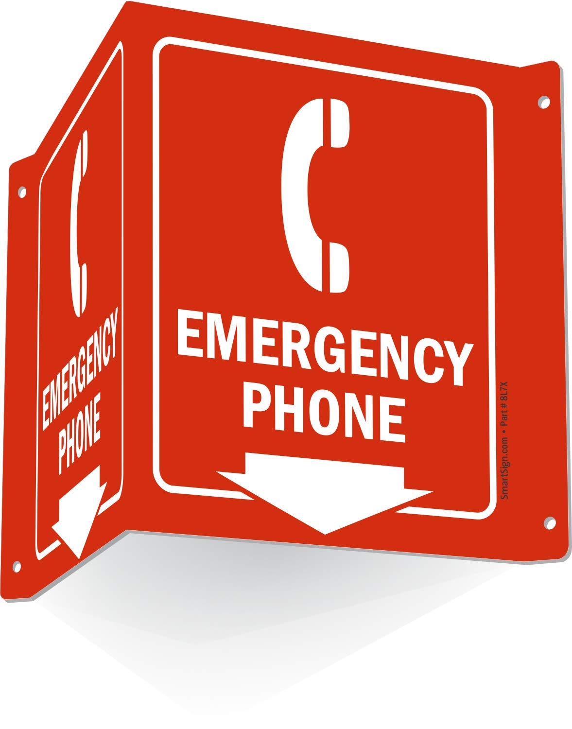 Amazon.com: Signmission Emergency Phone W/Left Arrow Sign 12" X 18 ...