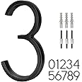 Amazon.com: 6 inch Stainless Steel Floating House Number, Metal Modern ...