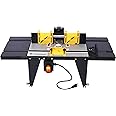 Electric Benchtop Router Table, Heavy-Duty Woodworking Tool with Steel ...