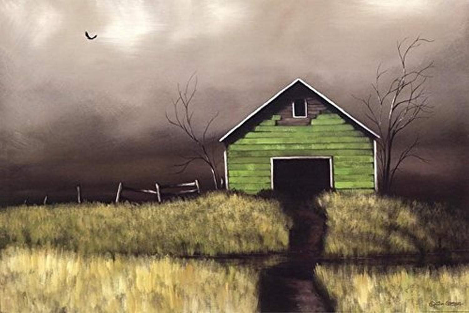 Storm Blowing In by Jim Gagnon 36x24 Barn Landscape Art Print Poster ...
