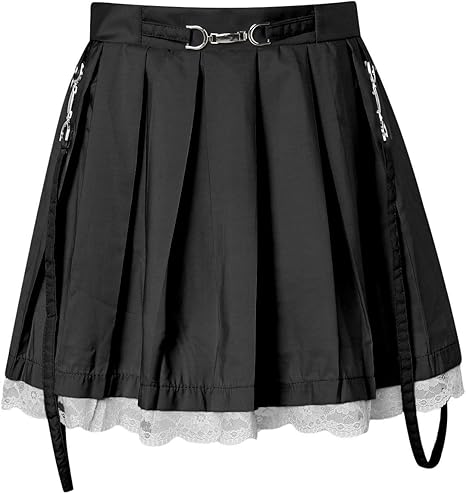 nvIEFE Damen Y2k Spitze Mini Faltenröcke Klassischer Plaid Print Mesh ...