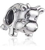 Amazon.com: Animal Cow Beads Charm Authentic 925 Sterling Silver for ...