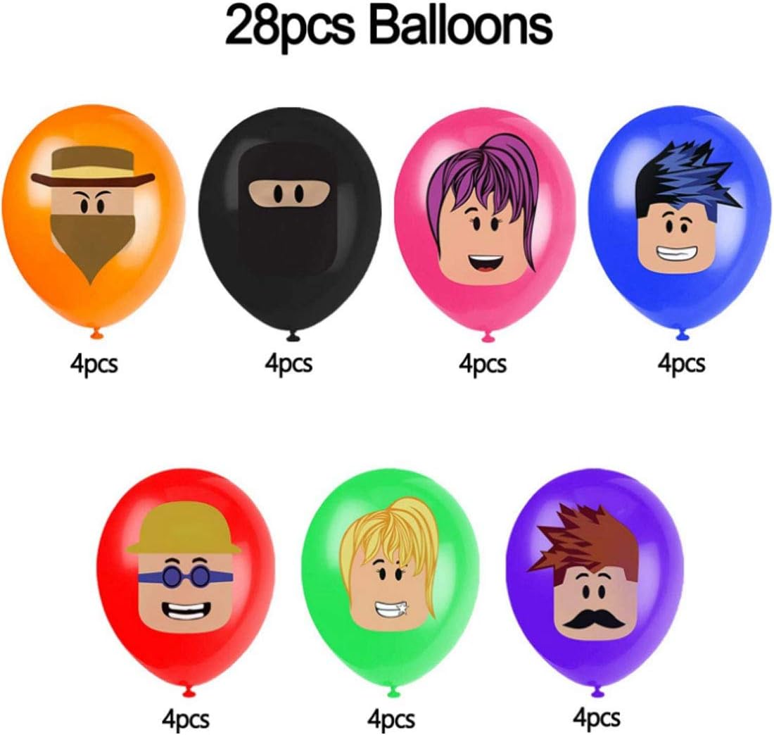 ZSWQ Roblox Party Supplies,12 Inch Roblox Latex Balloon for Boys ...