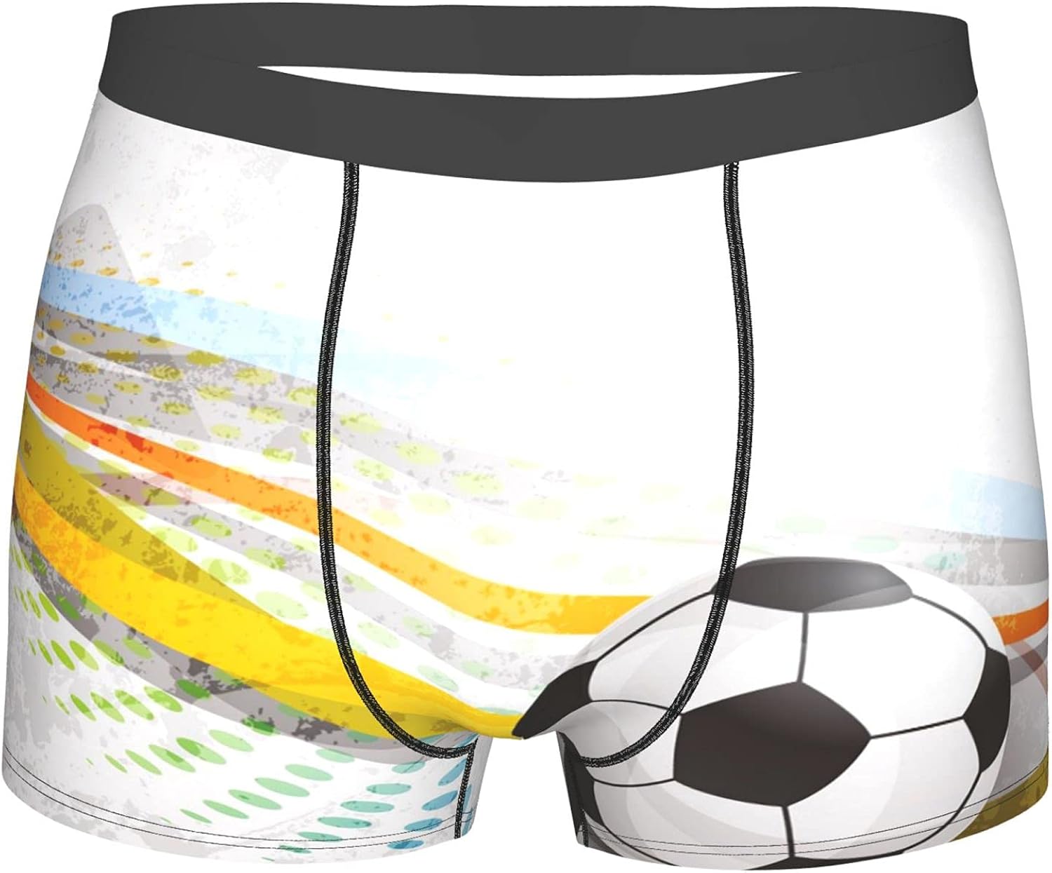 Men's Underwear,Soccer BNSNKkground With Football Colorful Lines Sports ...