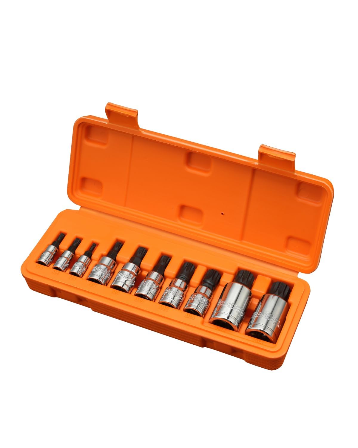 JU JIAN TEC XZN Triple Square Spline Bit Socket Set, 10 Piece, Metric ...