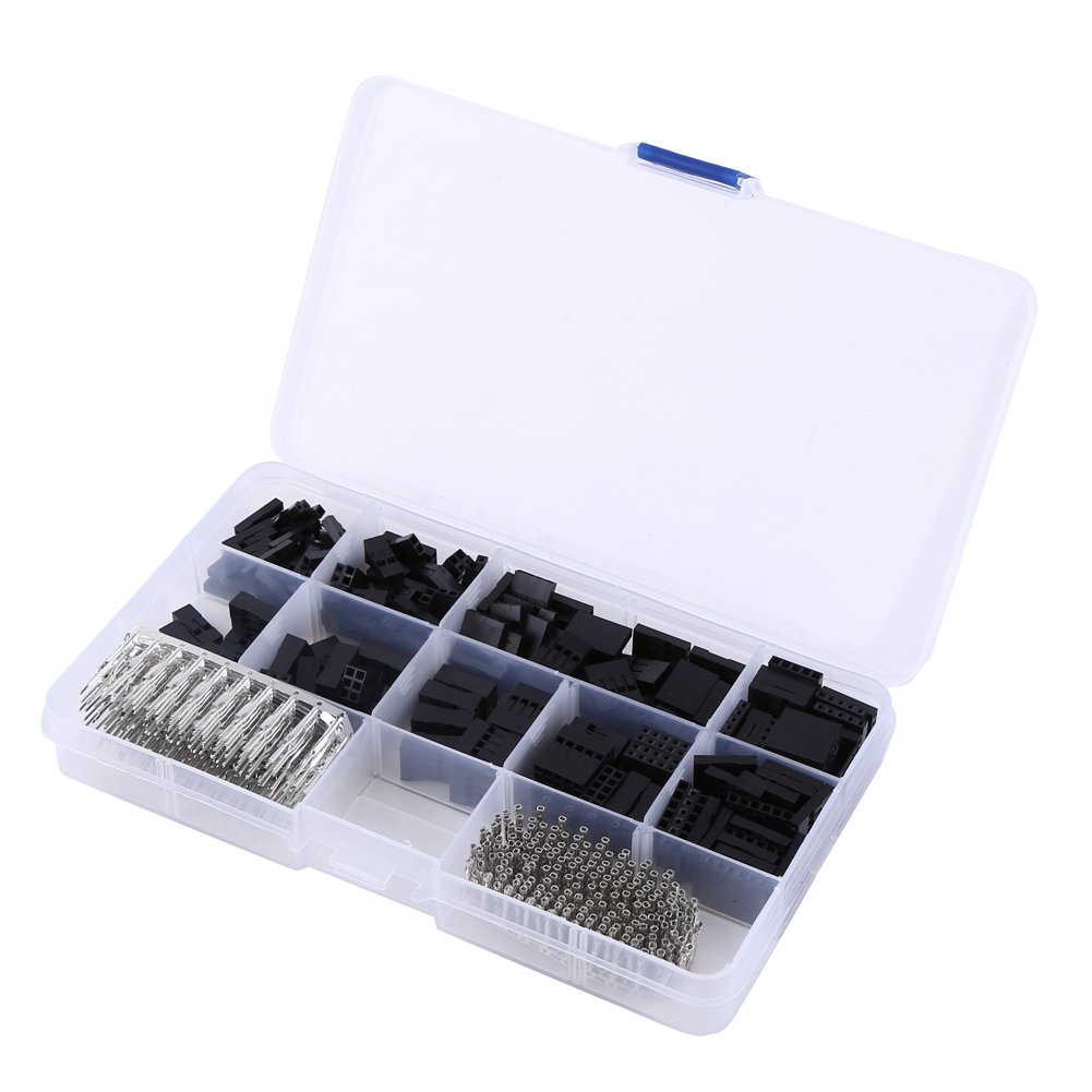 610Pcs 2.54mm Wire Jump Pin Header Connector Kit Female Male Terminal ...
