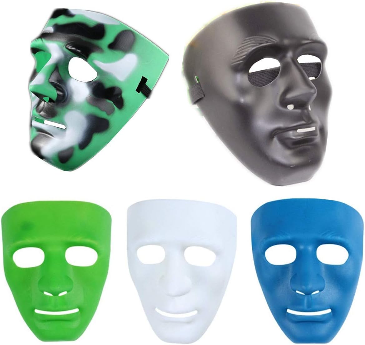 Amazon.com: the love 5-Packed (5 Colors Mixing) Full Face Halloween ...