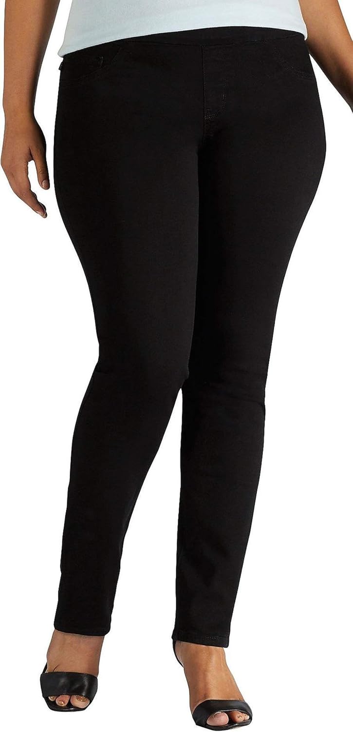 Lee Women's Plus-Size Sculpting Fit Slim Leg Pull on Jean at Amazon ...