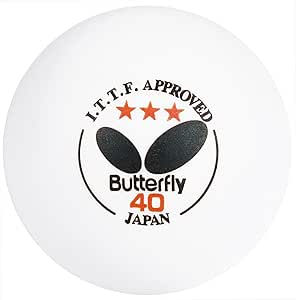 Amazon.com : Butterfly B3W640C ITTF Approved 3-Star 40mm Table Tennis Balls (6-Pack, White ...