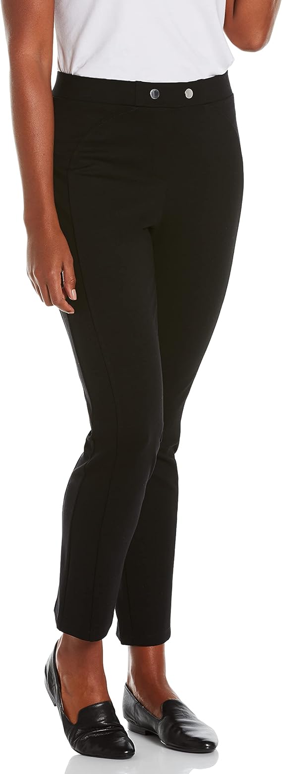 Rafaella Women's Comfort Fit Pull-on Ponte Knit Pant with Seam Detail ...