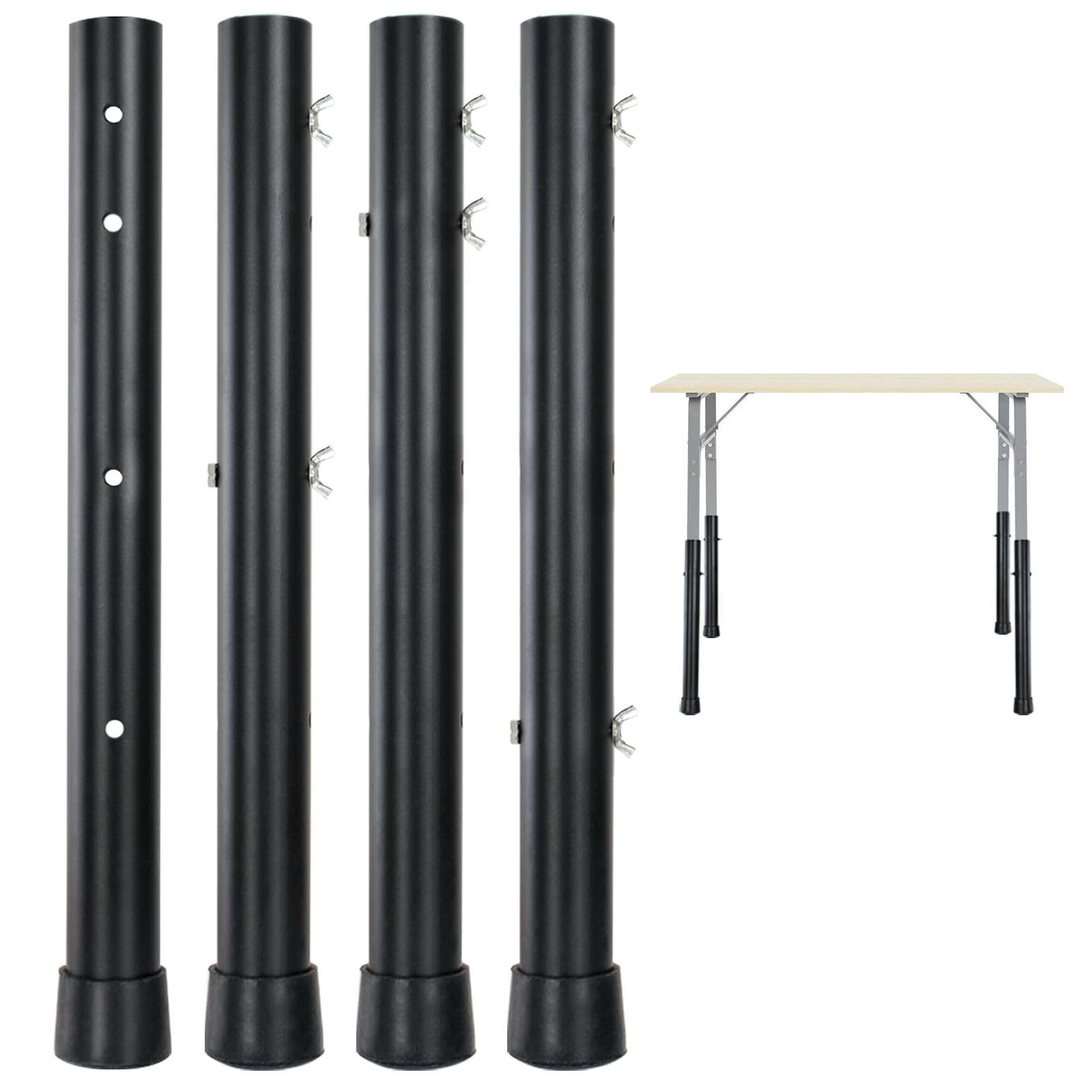 kulusion 4 Packs Table Leg Extenders, Adjustable Table Leg Risers ...