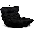 Amazon.com: Big Joe Roma Bean Bag Chair, Black Smartmax, Durable ...