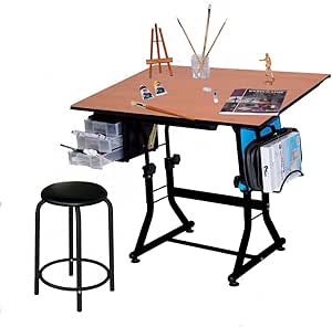 Martin Universal Design Ashley Hobby Stool Art Table, Black : Home ...