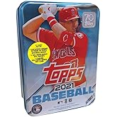 Amazon.com: 2021 Topps Series 1 MLB Baseball Tin (75 Cards/bx ...