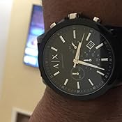 Amazon.com: Armani Exchange Men's AX1326 Black Silicone Watch: Armani ...