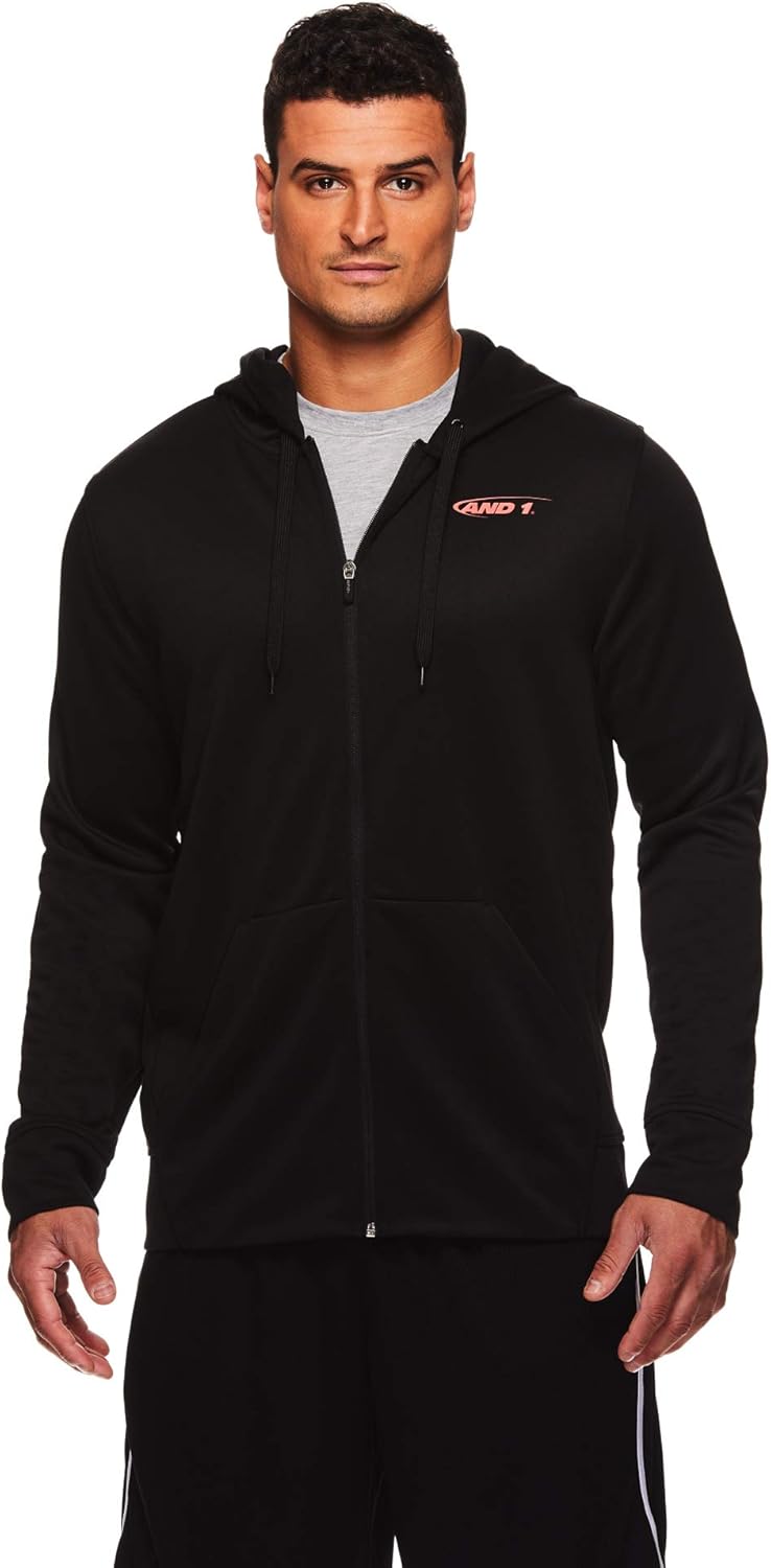Amazon.com: AND1 Men's Full Zip Up Hoodie Sweatshirt - Hooded ...
