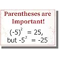 Amazon.com: PosterEnvy Parentheses are Important! - NEW Classroom Math ...