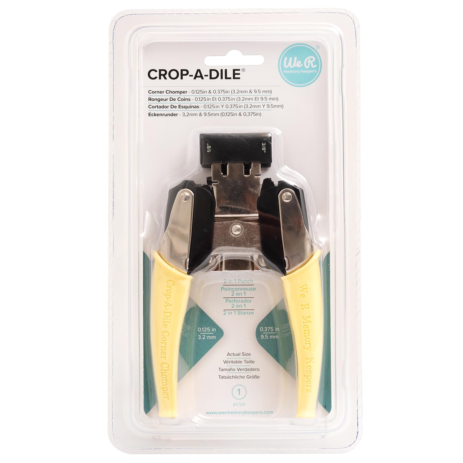 We R Memory Keepers Crop-A-Dile Retro Corner Chomper 1/8 and 3/8 Radius ...