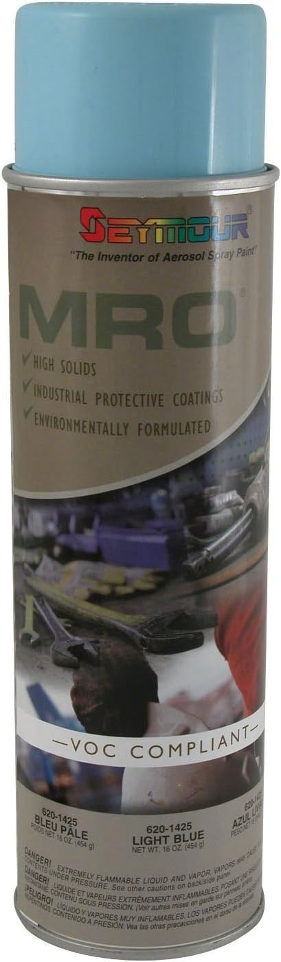 Seymour 620-1425 Industrial MRO High Solids Spray Paint, Light Blue ...