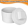 4" PVC Sewer Cleanout Adapter with Plug Pipe Fitting, PVC DWV Flush ...