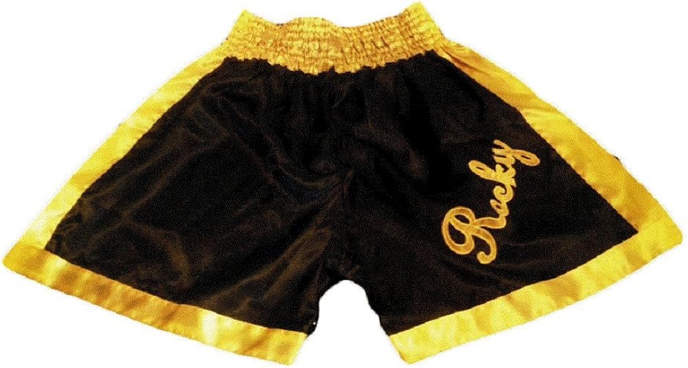 Scene On Film Rocky Balboa Black/Gold boxing shorts Italian Stallion ...