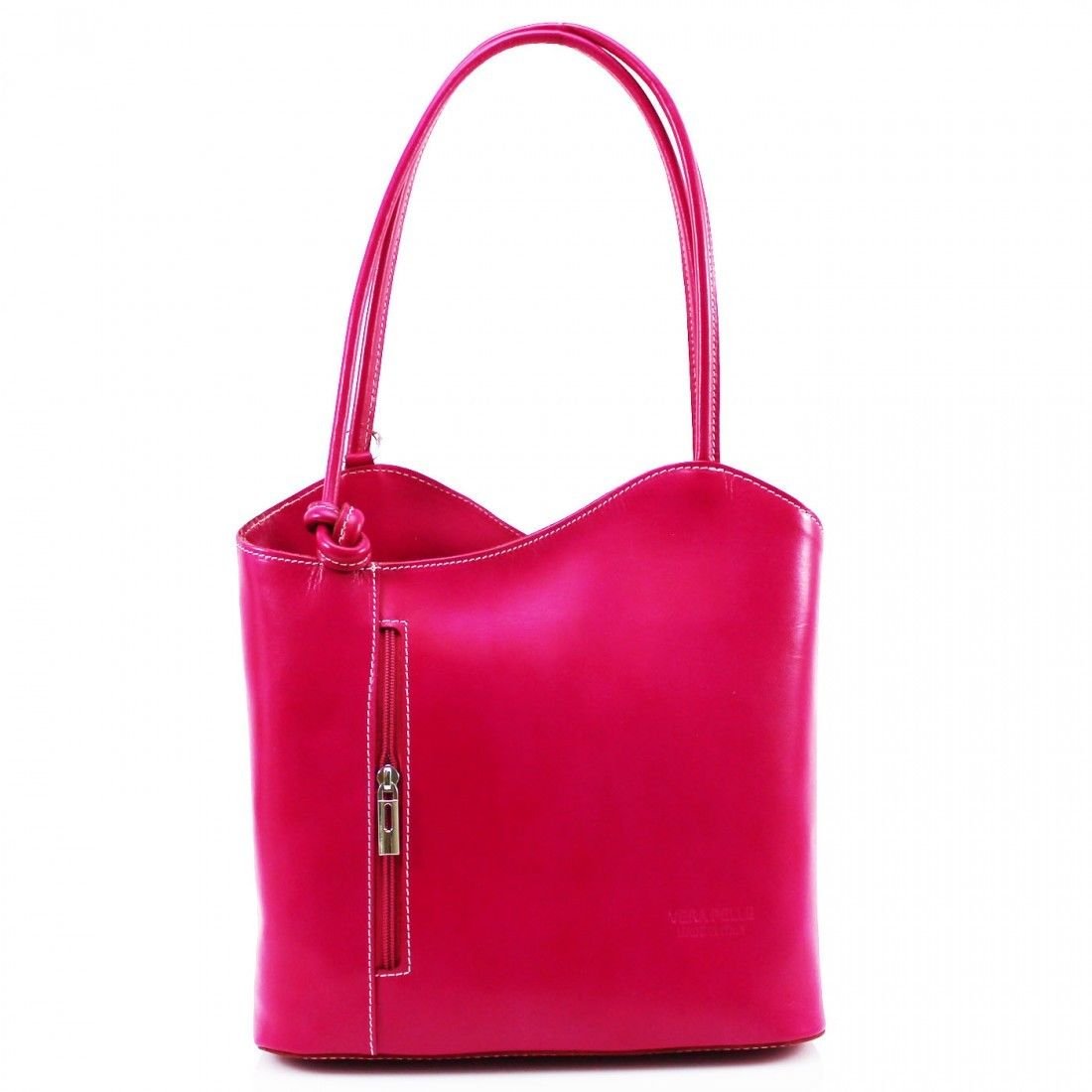 Ladies Vera Pelle Italian Leather Shoulder Bag Women Convertible Girls ...