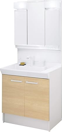 Amazon | LIXIL(リクシル) INAX 洗面化粧台 セット V1シリーズ シングルレバー洗髪シャワー水栓 扉タイプ クリエペール 間口750mm V1N1-755SY/LP2H ...