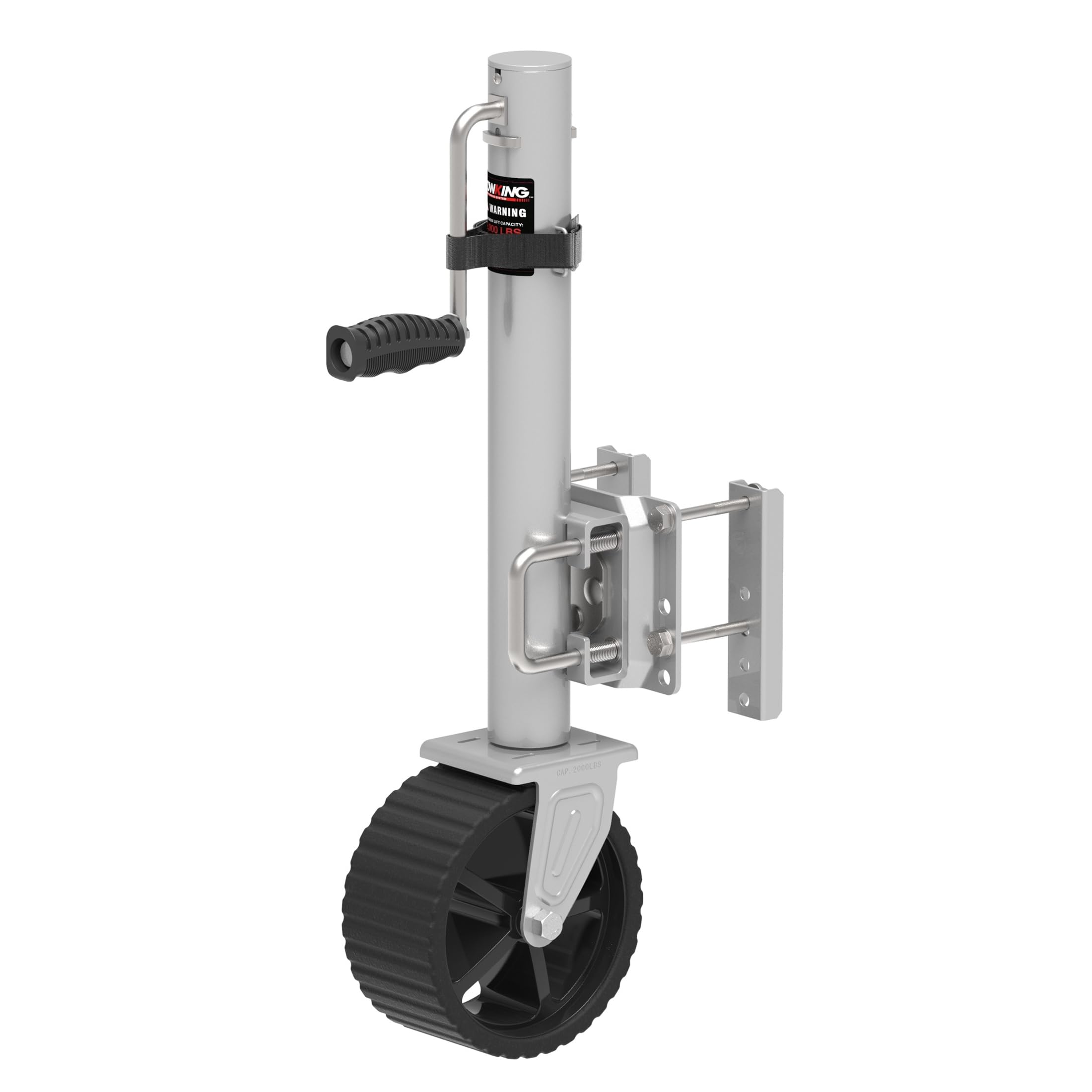 TOWKING 8-inch Wheel Trailer Jack, 13" Vertical Movement, 2000 lbs, for ...
