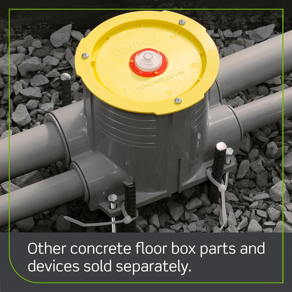 Leviton 2-Gang Concrete Floor Box System, Gray, FBBOX-GY on Galleon ...