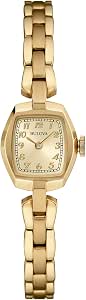 Amazon.com: Bulova Classic Quartz Ladies Watch, Stainless Steel , Gold ...