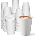 Amazon.com: JOLLY CHEF 12 oz Paper Coffee Cups 100 Pack, Disposable Hot ...