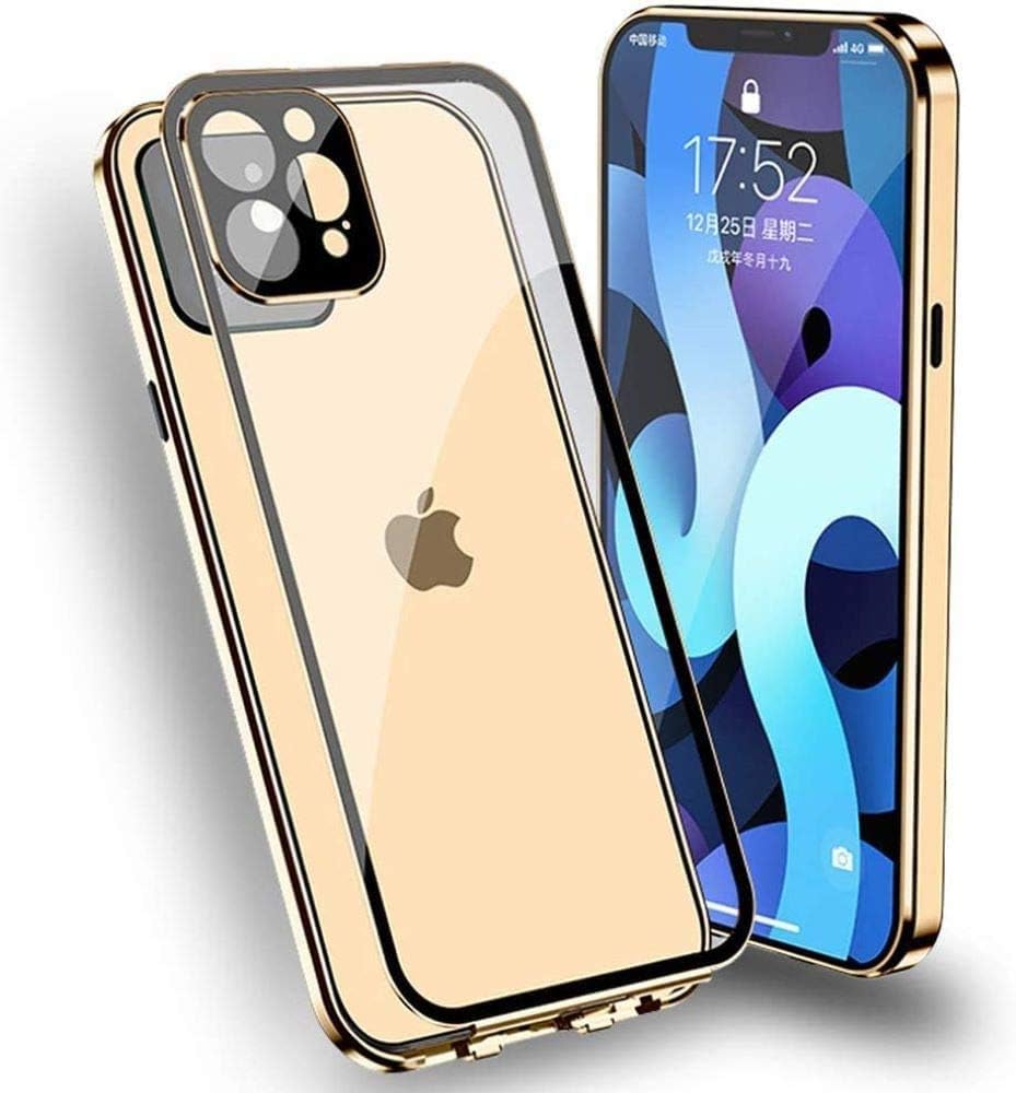 CCENJOY iPhone 12 Pro [No Magnetic] metal[Slide Lock] Case,360° Full ...