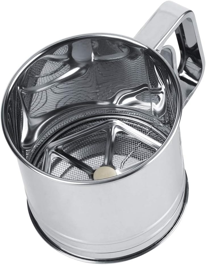 Setacci Setaccio per farina Manuale in acciaio inossidabile Setaccio per farina manuale Setaccio ...
