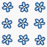 Amazon.com: Light Sky Blue Flowers (9 Multi Pack) Vinyl Sticker ...