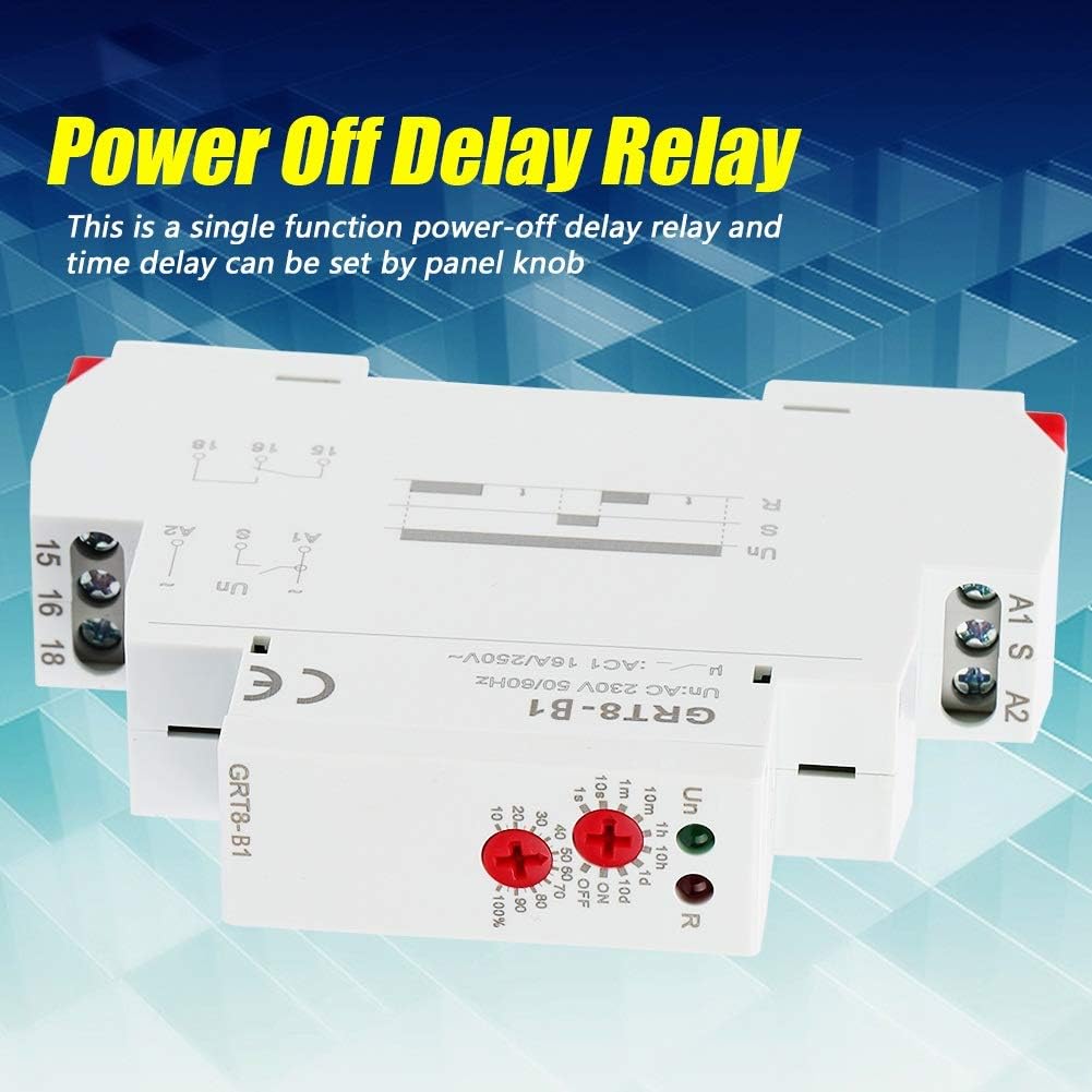 Nikou Off Delay Time Relay, GRT8-B1 Mini Power Off Delay Time Relay ...
