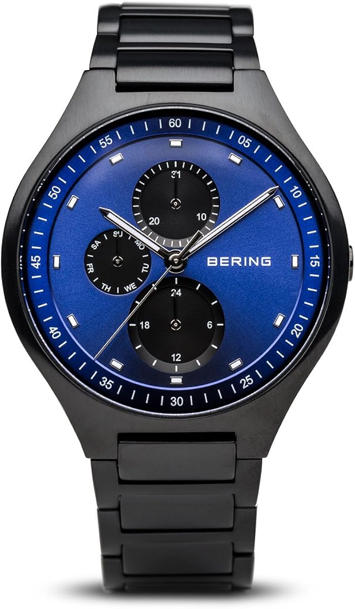 BERING Mens Analogue Quartz Watch with Titanium Strap 11741-727: Amazon ...