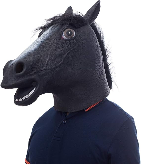 Waylike Pferdemaske Pferdekopf Halloween Maske Gummi Tiermaske für ...