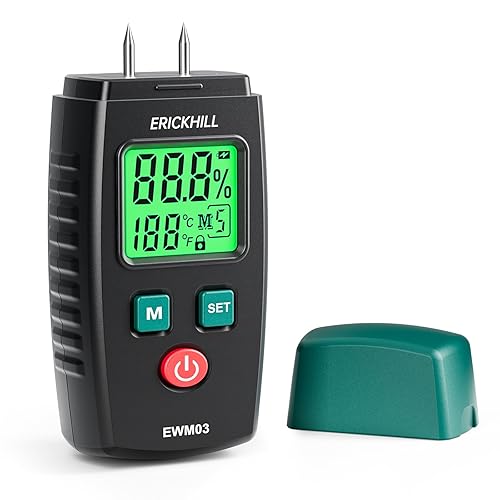ERICKHILL Wood Moisture Meter, Pocket Size Wood Moisture Detector with ...