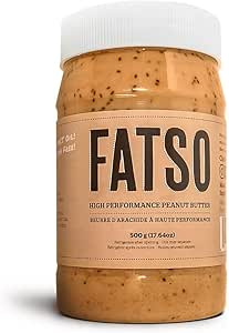 FATSO High Performance Natural Peanut Butter – Vegan Peanut Butter w/ Plant Based Superfats– MCT ...