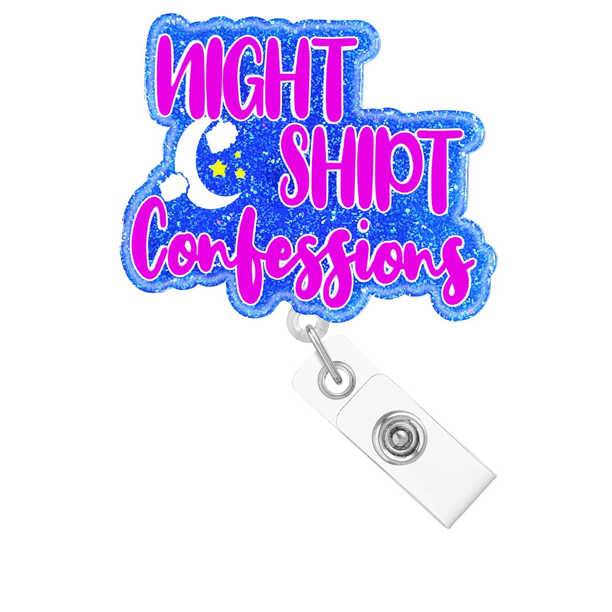 Abamilaka Funny Nurse Badge Reel Retractable Clip Night Shift ...