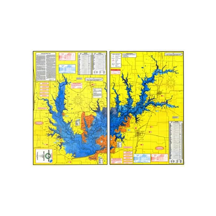 Buy Topographical Fishing Map of Ray Roberts Reservoir (Lake Ray ...