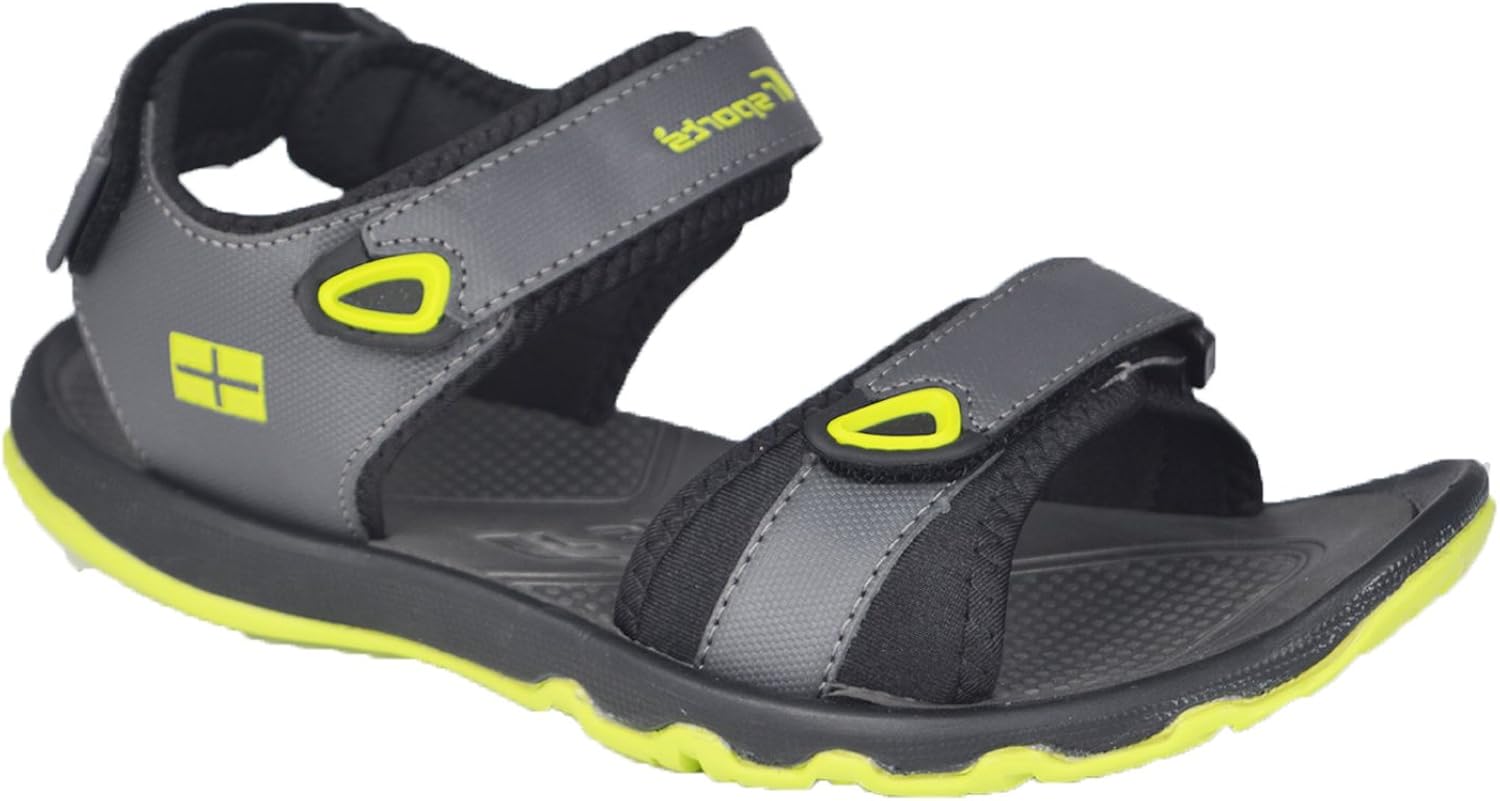 Fsports Mens Gray Green Colour Synthetic Casual Sandal: Amazon.in ...